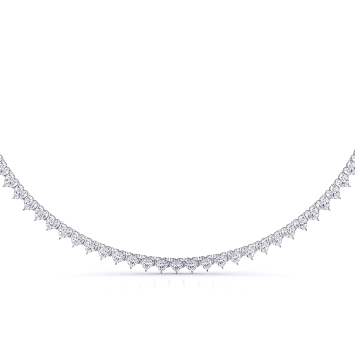 Heart Straight Line Necklace – Green Glam